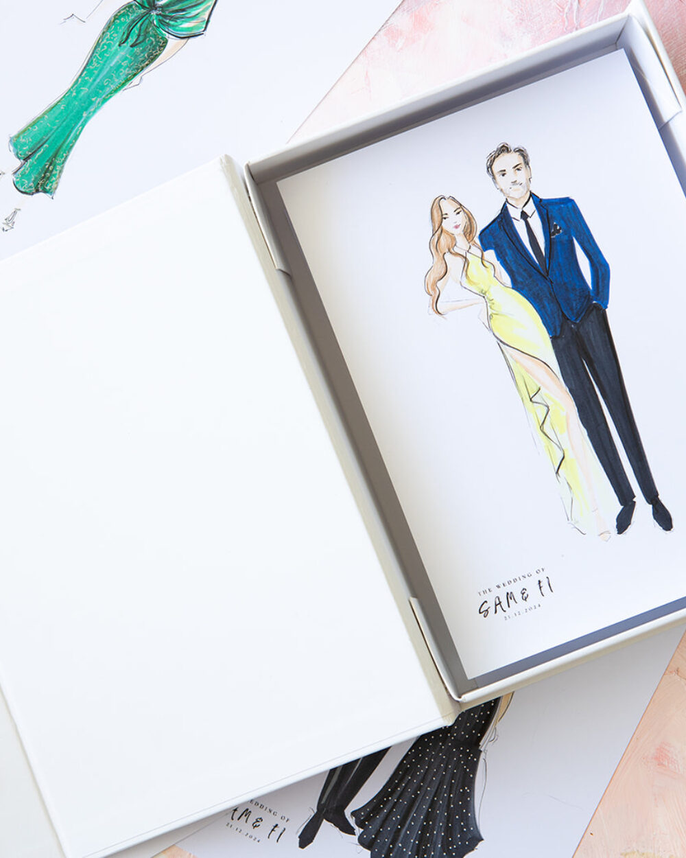 Wedding Illustrator Melbourne | Live Fashion Illustration | sarahdarby