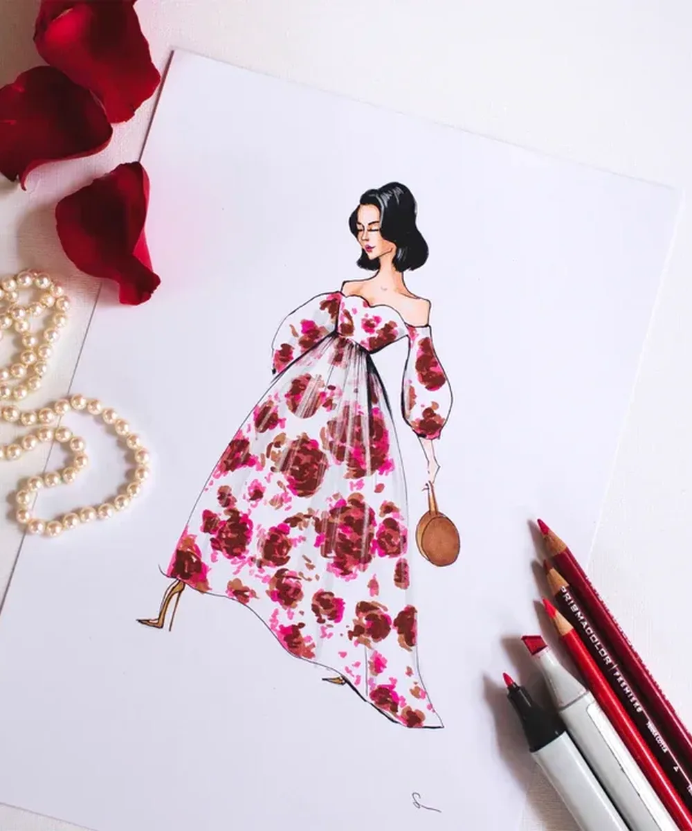 Wedding Illustrator Melbourne | Live Fashion Illustration | sarahdarby